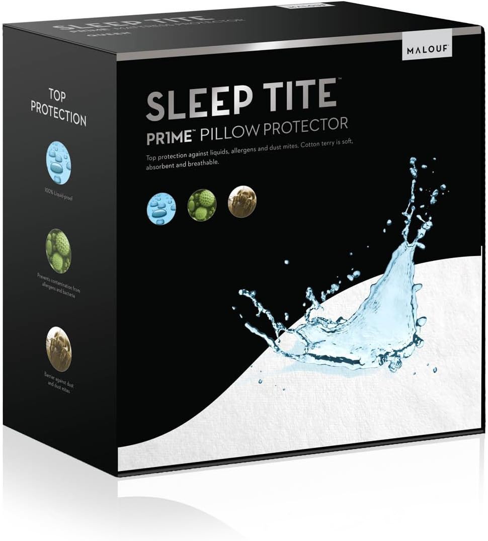 Amazon.com: Sleep Tite Hypoallergenic 100% Waterproof Pillow Protector ...