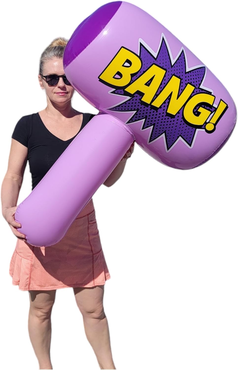 Amazon.com: Zugar Land Colorful Jumbo Bang Mallet Inflate (36") Pink ...