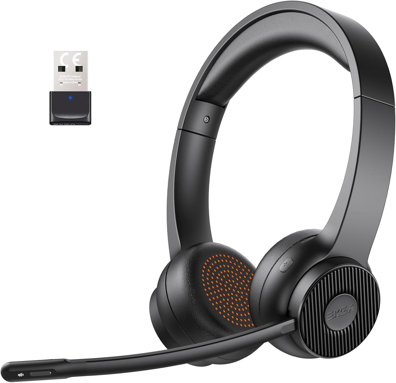 EKSA H16 Wireless Headset with Microphone Noise Cancelling, Bluetooth ...
