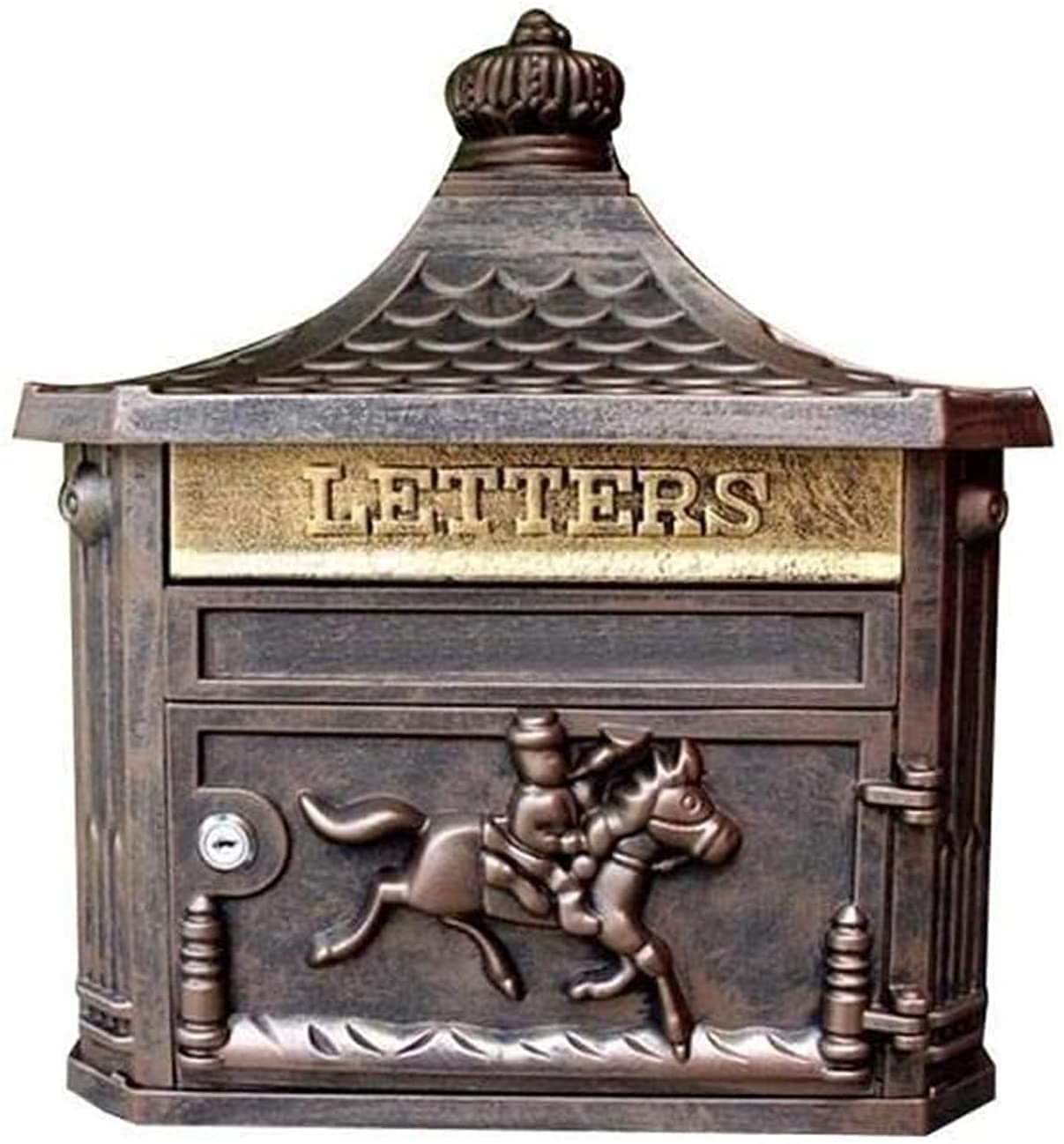 Buy Wall Lockable Mailbox Security Lockbox Wall ed Mail Box Vintage ...