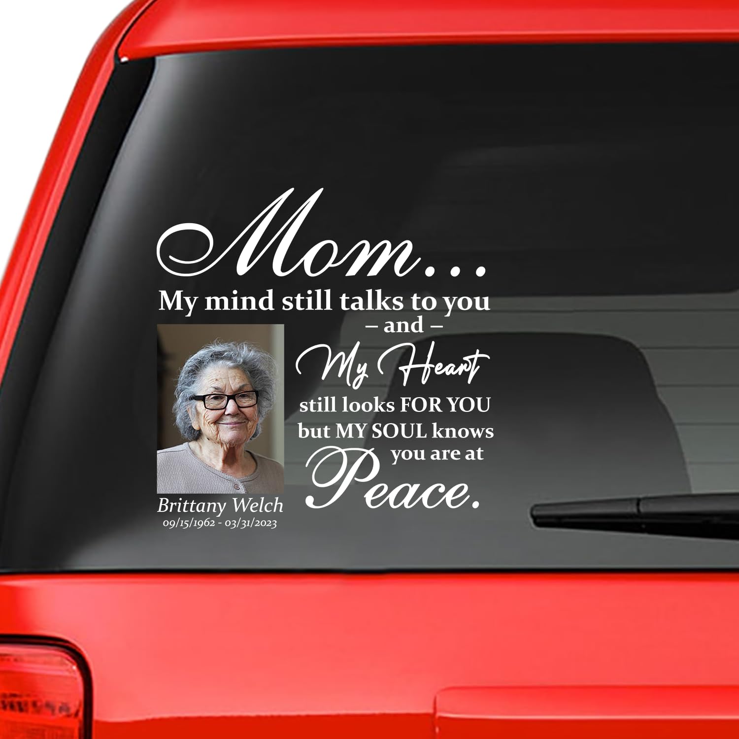 Amazon.com - in Memory of Personalized Memorial Decals. Loss of Loved ...