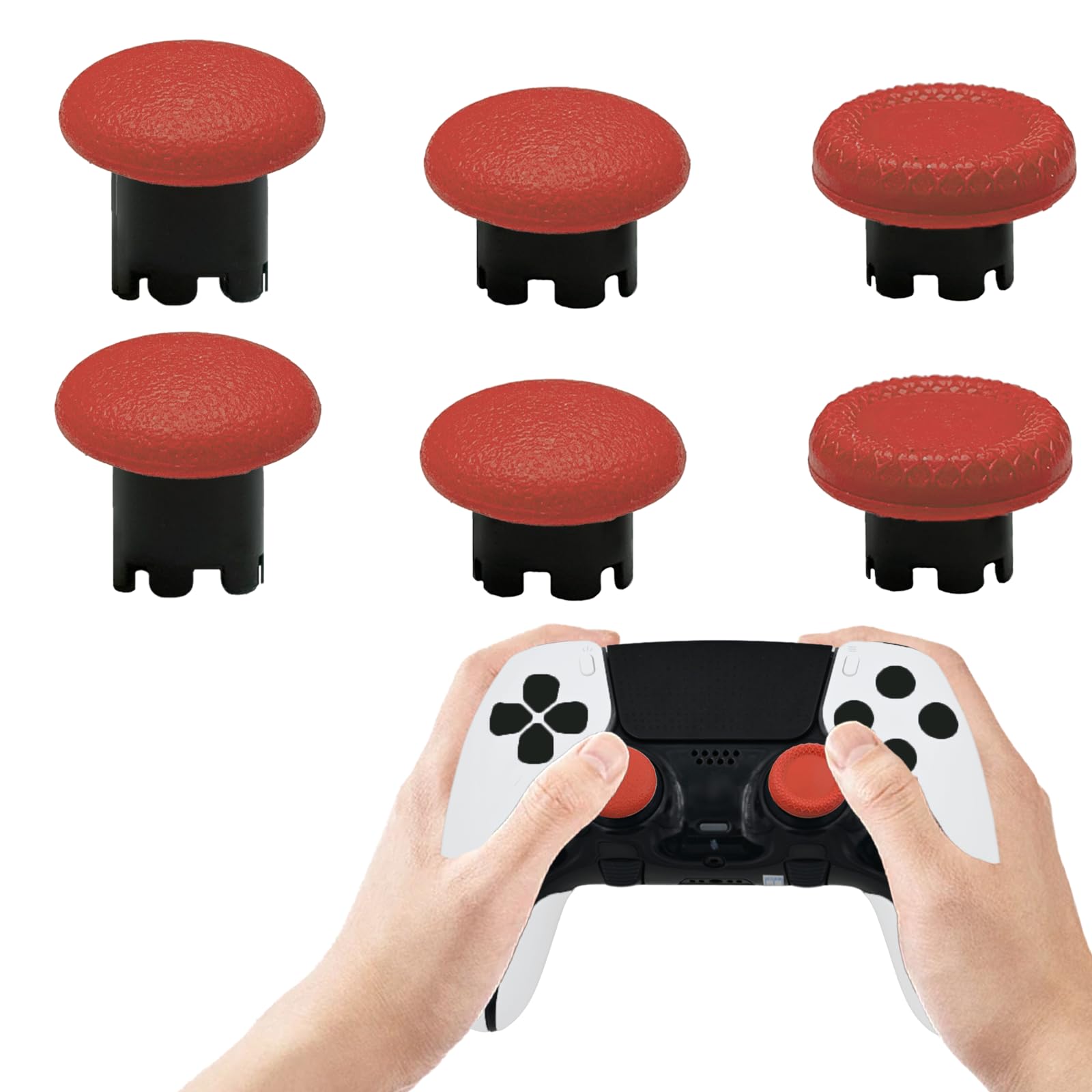 Snapklik.com : 6 Pack Interchangeable Thumbstick Caps For PS5 DualSense ...
