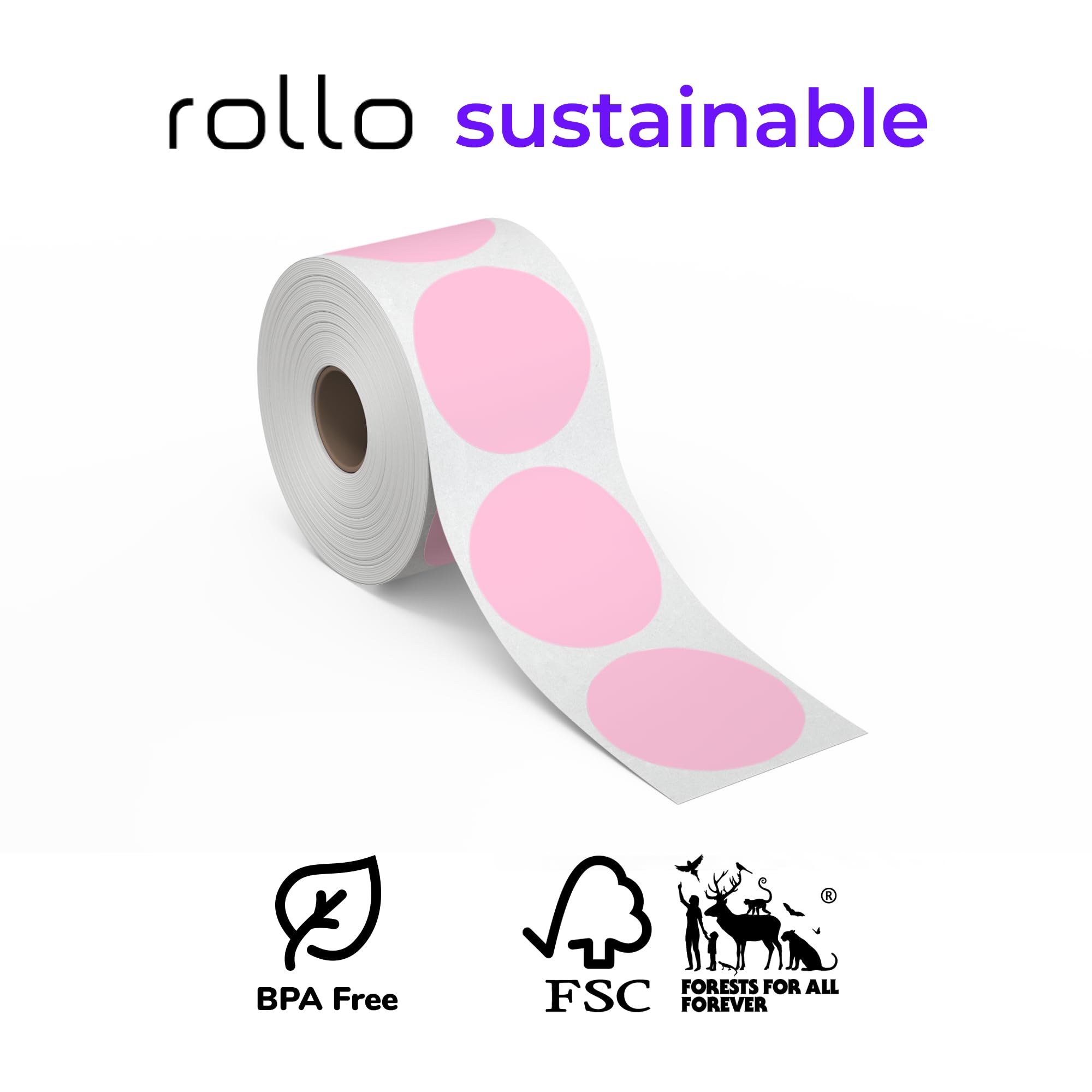 Snapklik.com : Rollo Circle Thermal Labels 2 Inch - Roll Of 1,000 Round ...