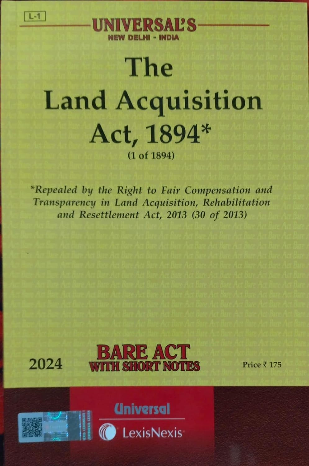 Buy Land Acquisition Act, 1894, Bare Act 2024, Up-To-Date. Book Online ...