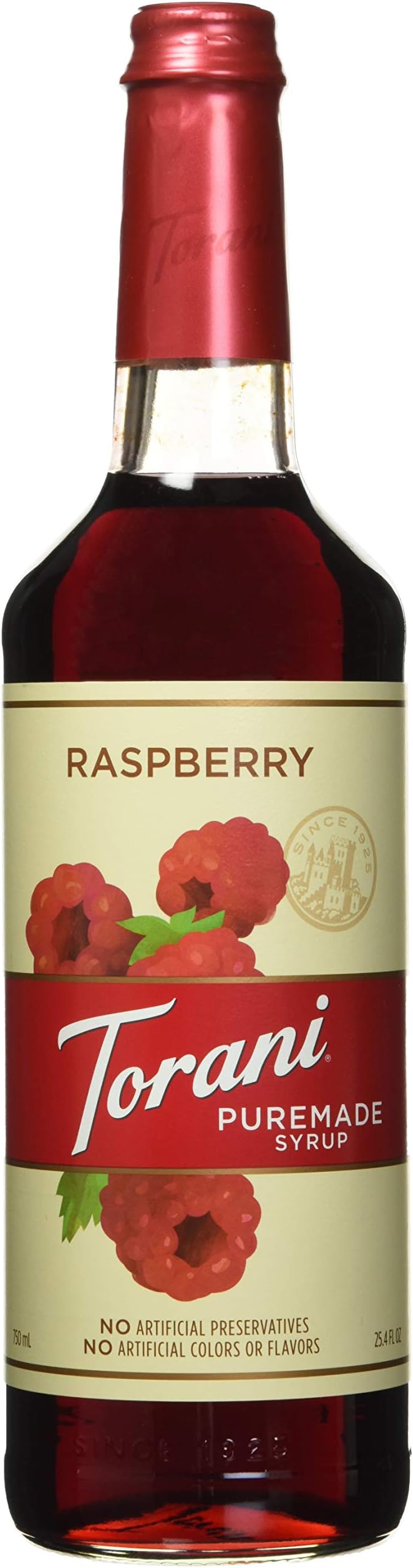 Amazon.com: Torani Puremade Syrup, Raspberry Flavor, Glass Bottle ...