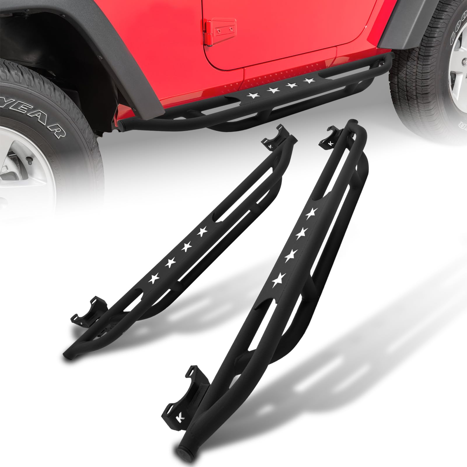 Snapklik.com : Calliert Running Boards For 2007-2018 Jeep Wrangler JK 2 ...