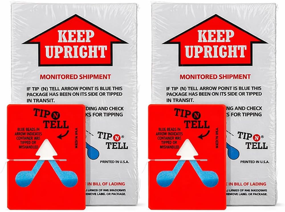 Tip N Tell Indicator 2 Pack – Shock & Tilt Damage Detection Labels for ...