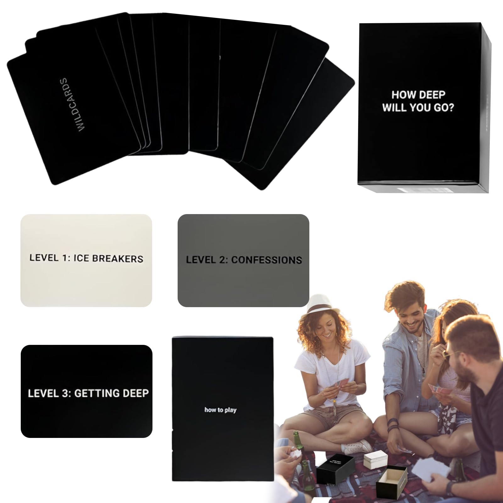 Liameph How Deep Will You Go Card Game,Conversation Card,Fun Deep ...