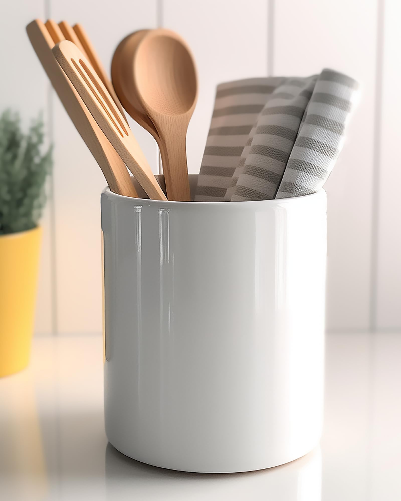 Amazon.com: Extra Large Utensil Holder for Kitchen Counter - Ceramic ...