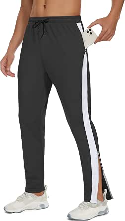 Amazon.com: JWM Men's Sweatpants Zipper Legs Bottom : Clothing, Shoes ...