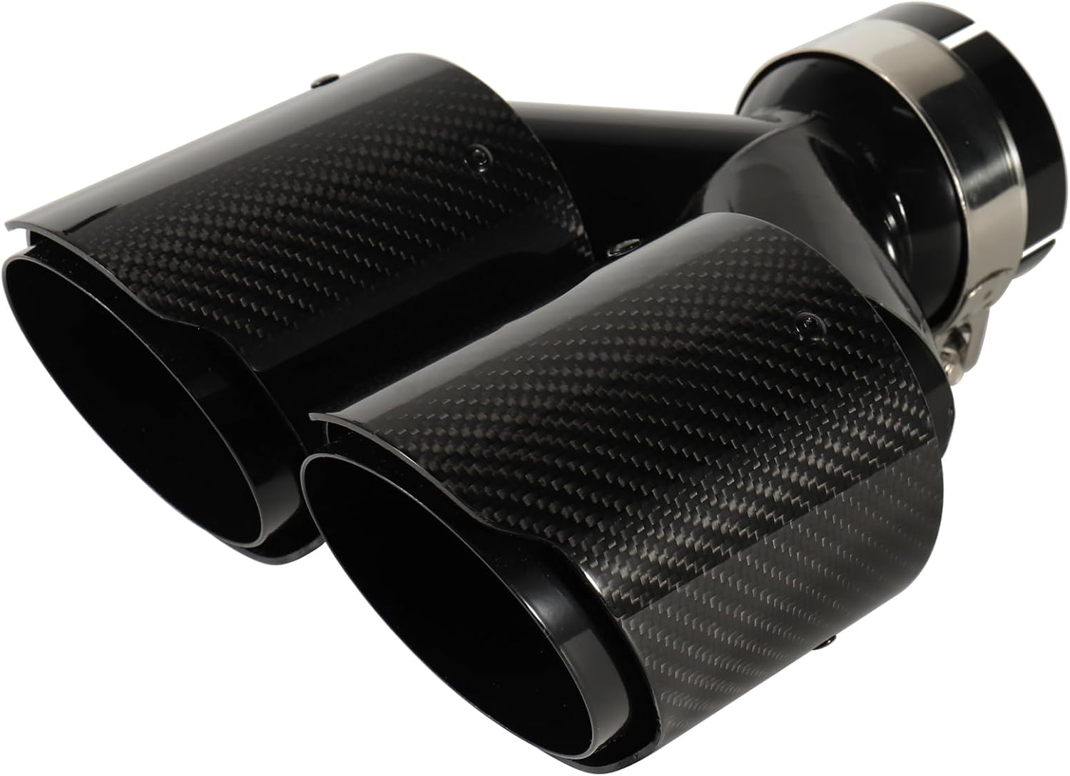 Amazon.com: Carbon Fiber Dual Exhaust Tip 3 Inch Inlet 4 Inch Outlet ...
