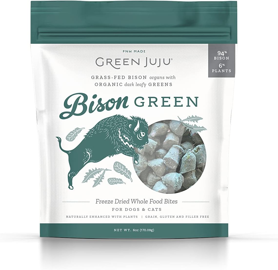 Amazon.com : Green Juju Bison Green Freeze-Dried Whole Food Bites for ...