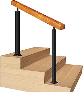 Amazon.co.jp: Outdoor Step Handrail Transition Stair Handrail Kit Floor ...