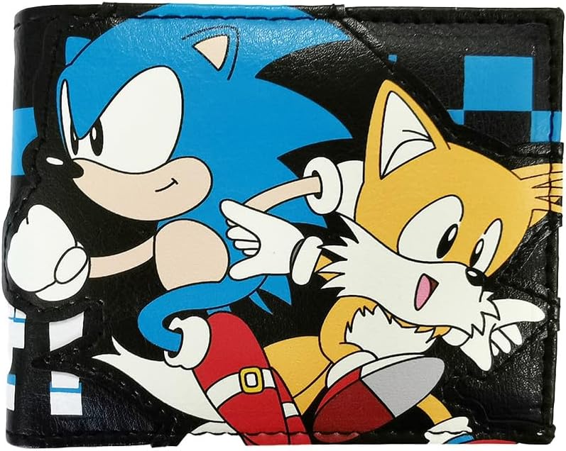 Sonic the Hedgehog & Tails Checkered Bifold Wallet : Amazon.ca ...