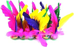 Amazon.com: ibasenice Chinese Kicking Shuttlecock Game 5pcs Foot Jianzi ...
