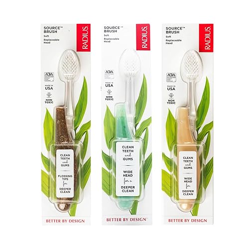RADIUS Cepillo de dientes Fuente de hilo dental sin BPA y aceptado por ...