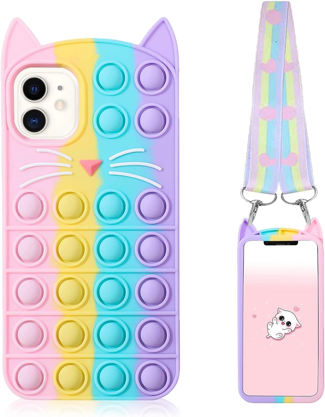 Amazon.com: GDDJONG Fidget Pop Phone Case for iPhone 11 Case, Stress ...
