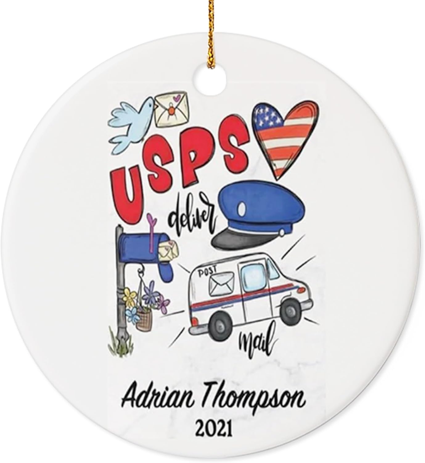 Amazon.com: Products - Mail Carrier Truck Postal Worker Christmas ...