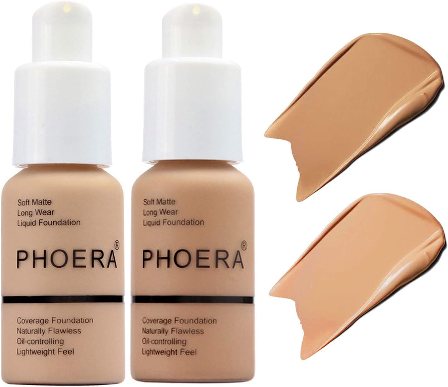 Amazon.com : BestLand 2Pack PHOERA Foundation Full Coverage Liquid ...