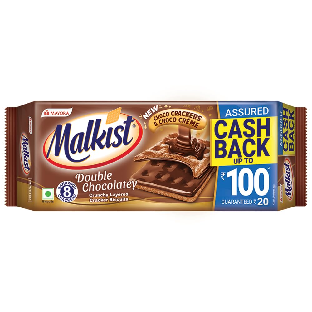 Malkist Chocolate Flavoured Cracker Biscuits Jumbo Pack 144 Gram Pack ...