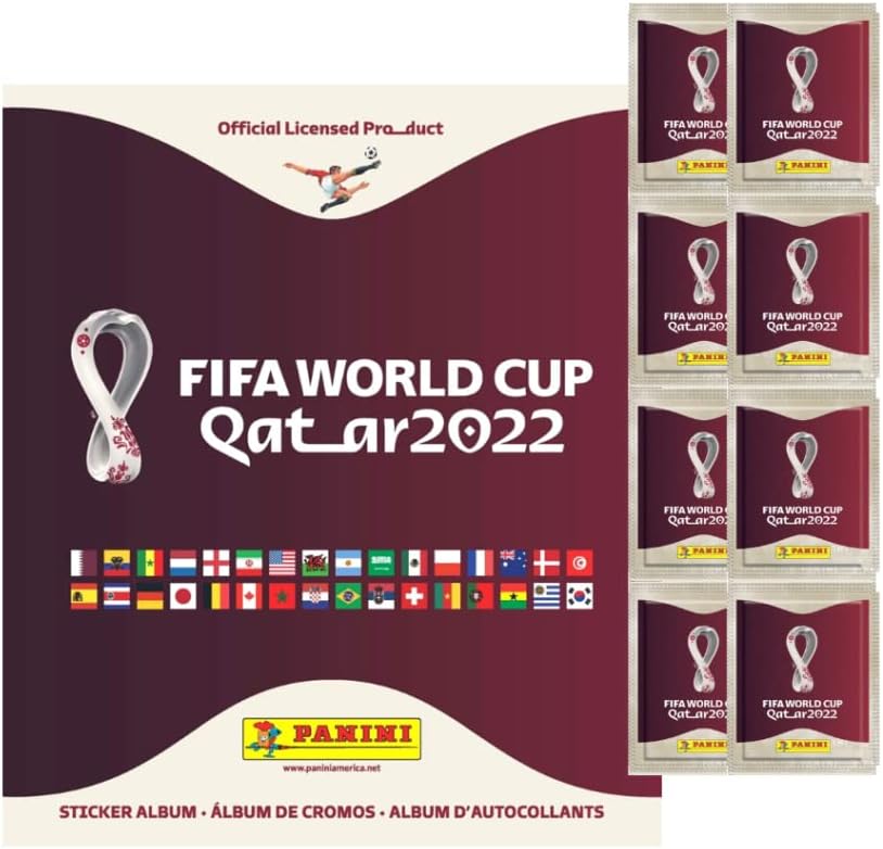 Amazon.com: Panini FIFA World Cup Mega Starter Pack 2022 - Álbum + 50 ...
