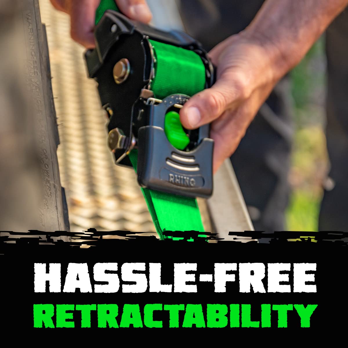 Snapklik.com : Rhino USA Retractable Ratchet Tie Down Straps (4PK) - 1 ...