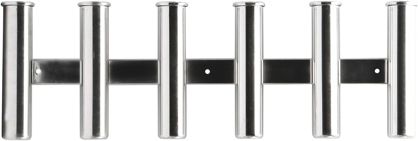 Amazon.com: Amarine Made 6 Tube Stainless Steel Fishing Rod Rack Mirror ...