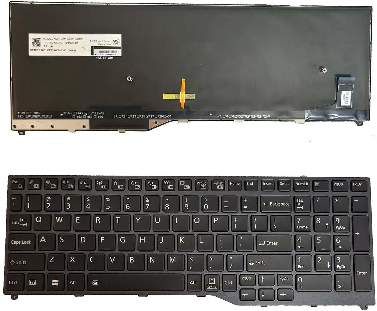 Amazon.com: Laptop Keyboard Compatible with FUJITS-U Lifeboo-k E459 ...