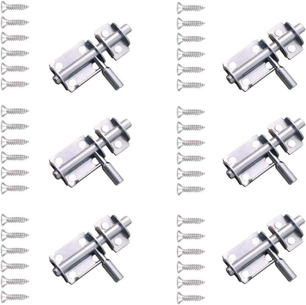 Door Lock Bolt,4 Pack Slide Latch Lock,1.5 inch Door Security Barrel ...