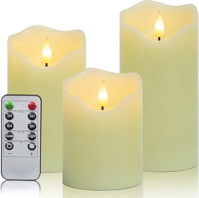 Amazon.com: DANIP Sky Blue LED Flameless Candle, with embedded star ...