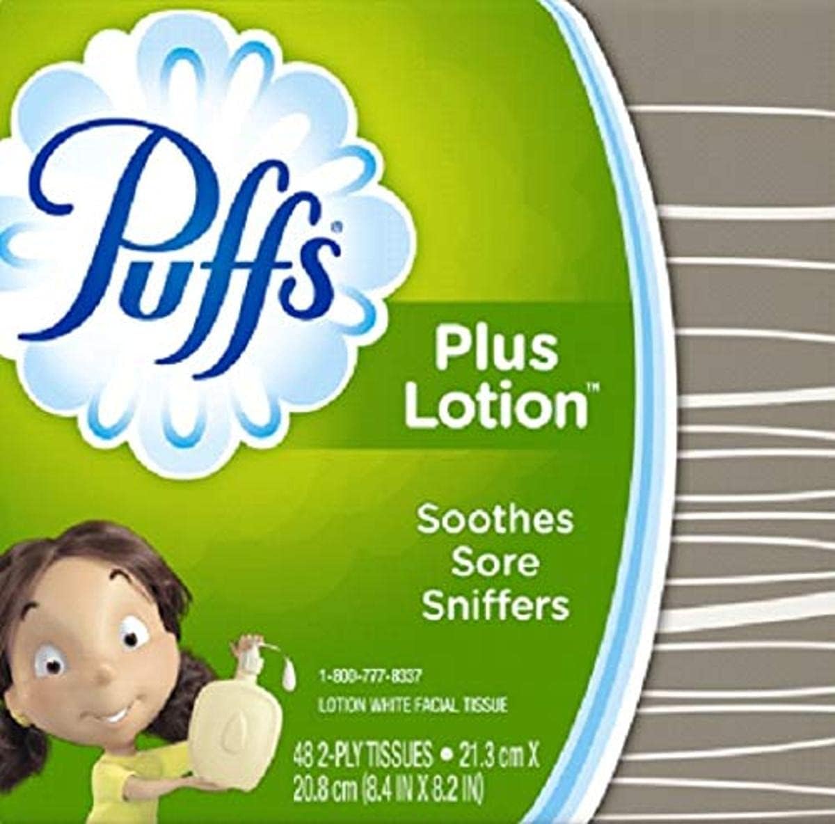 Amazon.com: Puffs Plus Lotion Facial Tissue, 1 Cube Box, 48 Tissues Per ...