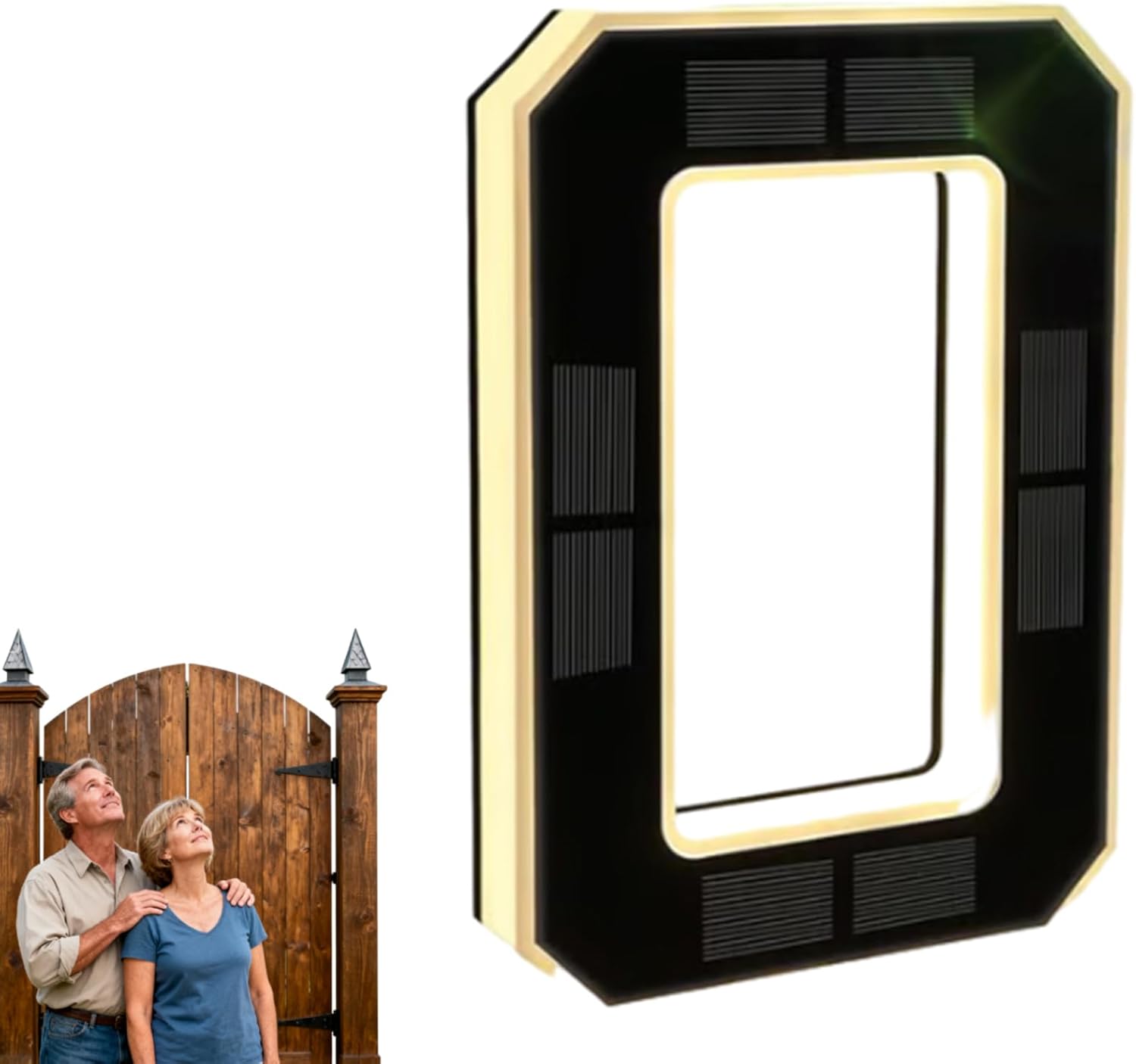 Amazon.com: Solar Lighted House Numbers Waterproof LED Address, Solar ...