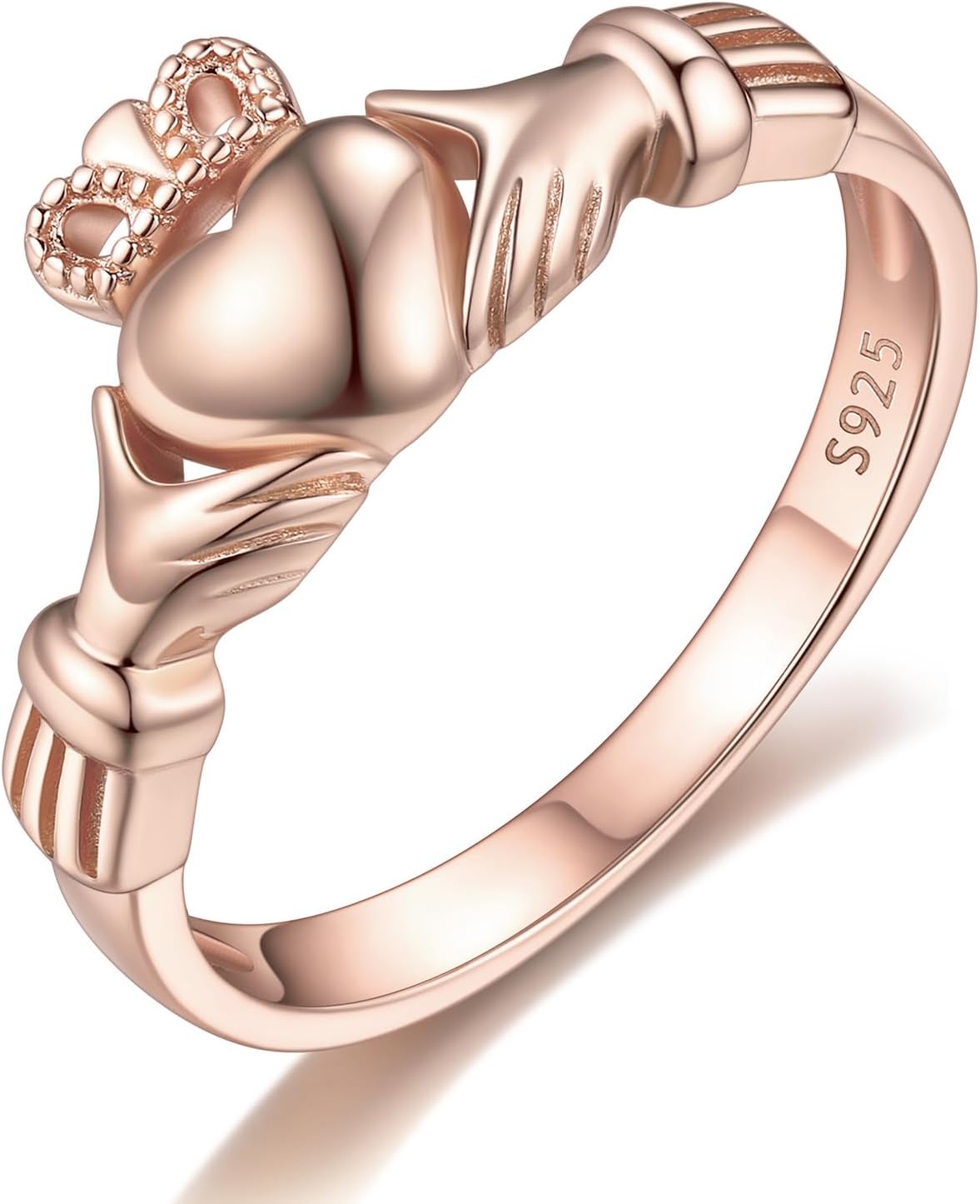 Amazon.com: ChicSilver 925 Sterling Silver Claddagh/Triquetra Celtic Knot Promise Ring Size 4-12 ...