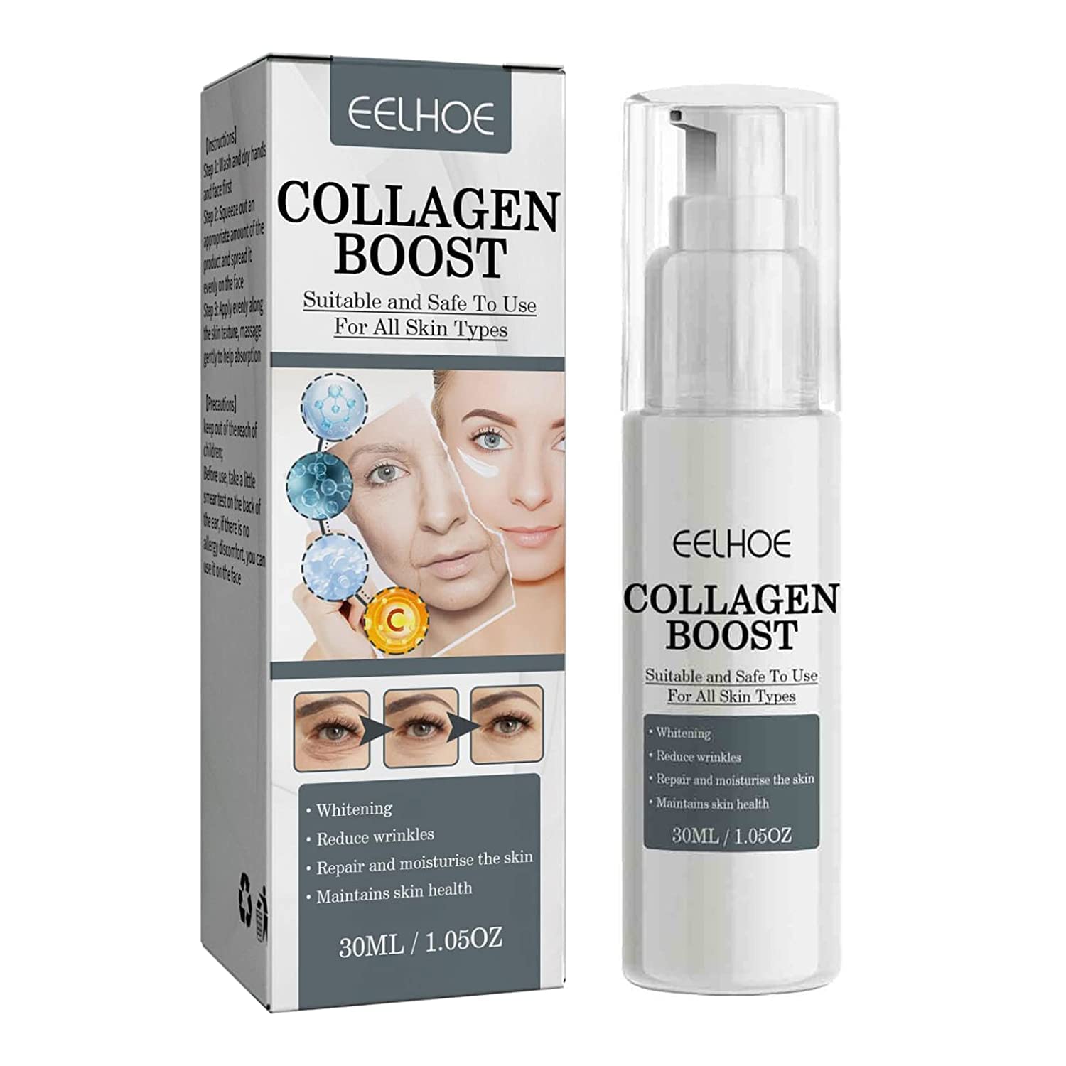 EELHOE – Suero antienvejecimiento para aumentar el colágeno, potenciador de colágeno para la ...