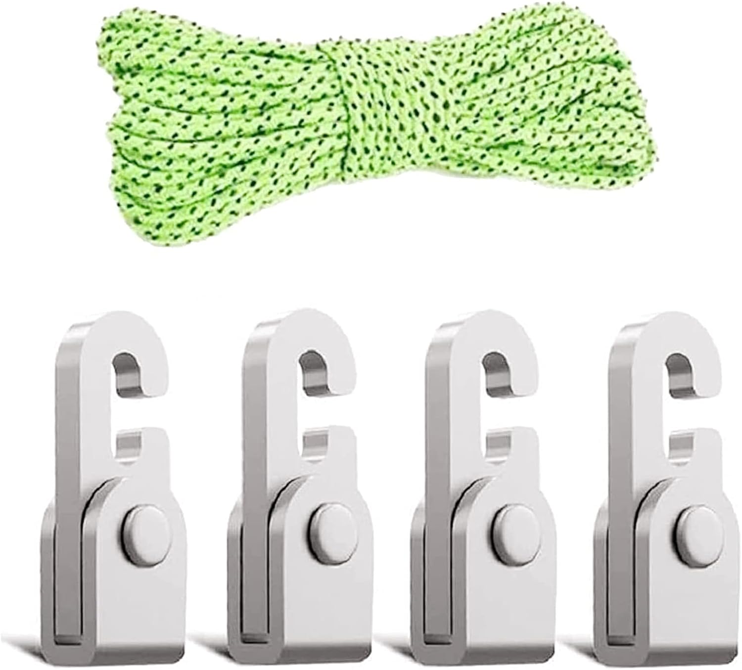 Automatic Lock Hook, Self-Locking Free Knot Easy Tighten Rope Kit with ...