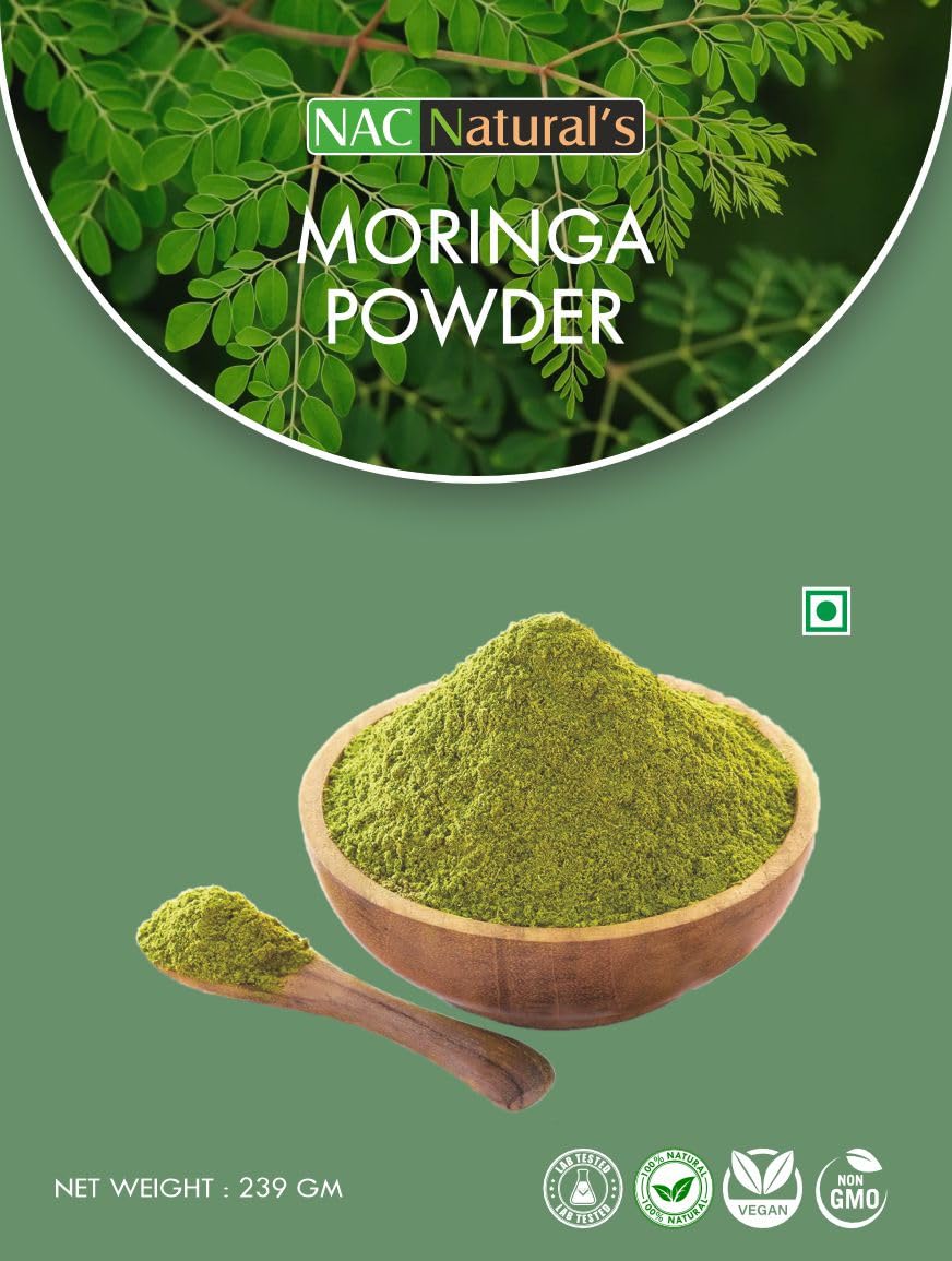 Nac Naturals Moringa Powder 100 Pure Drumstick Leaves Natural
