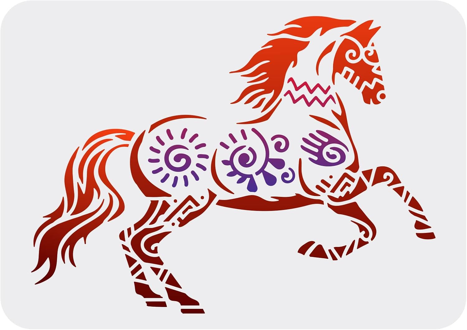 FINGERINSPIRE Horse Stencil for Painting 11.7x8.3 inch Reusable ...