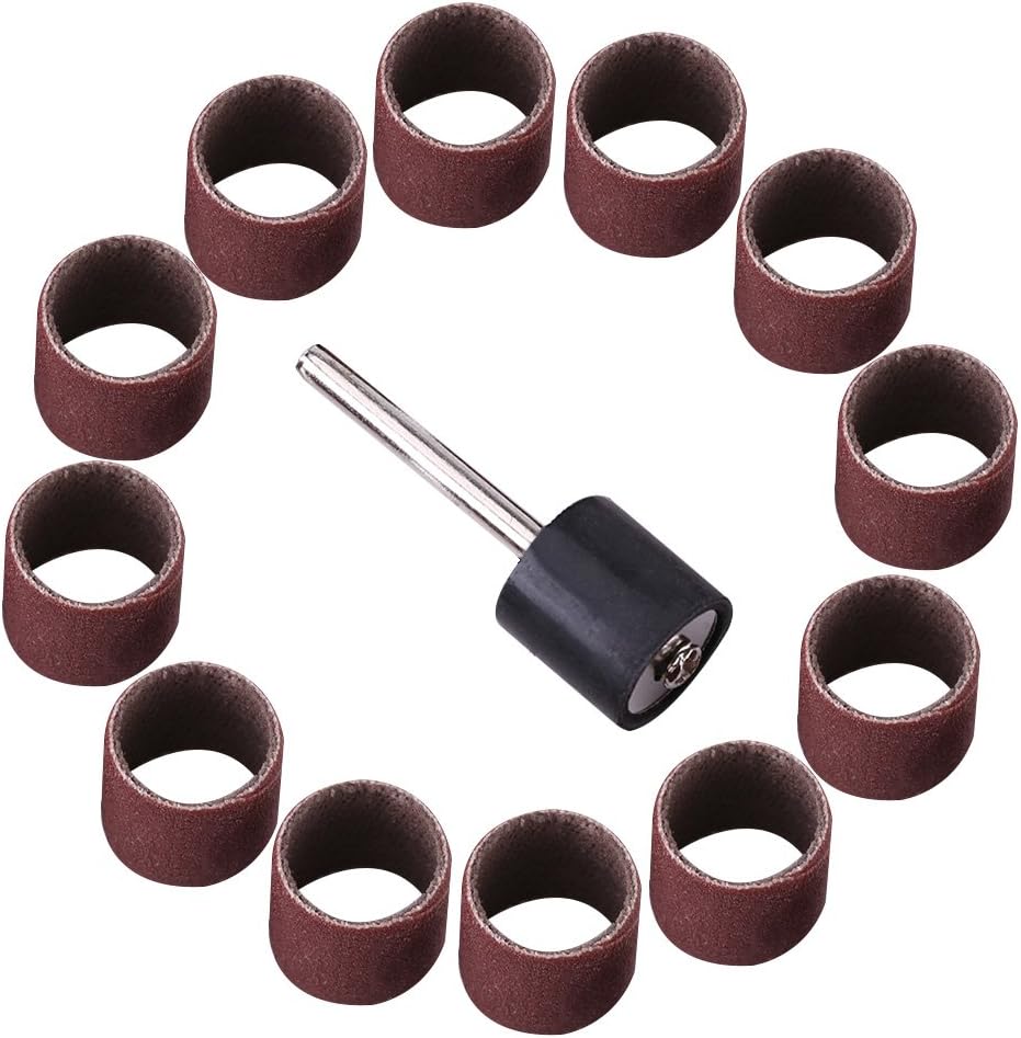 sourcing map 1 Inch x 1 Inch Sanding Sleeves 80 Grits Sandpapers Band ...