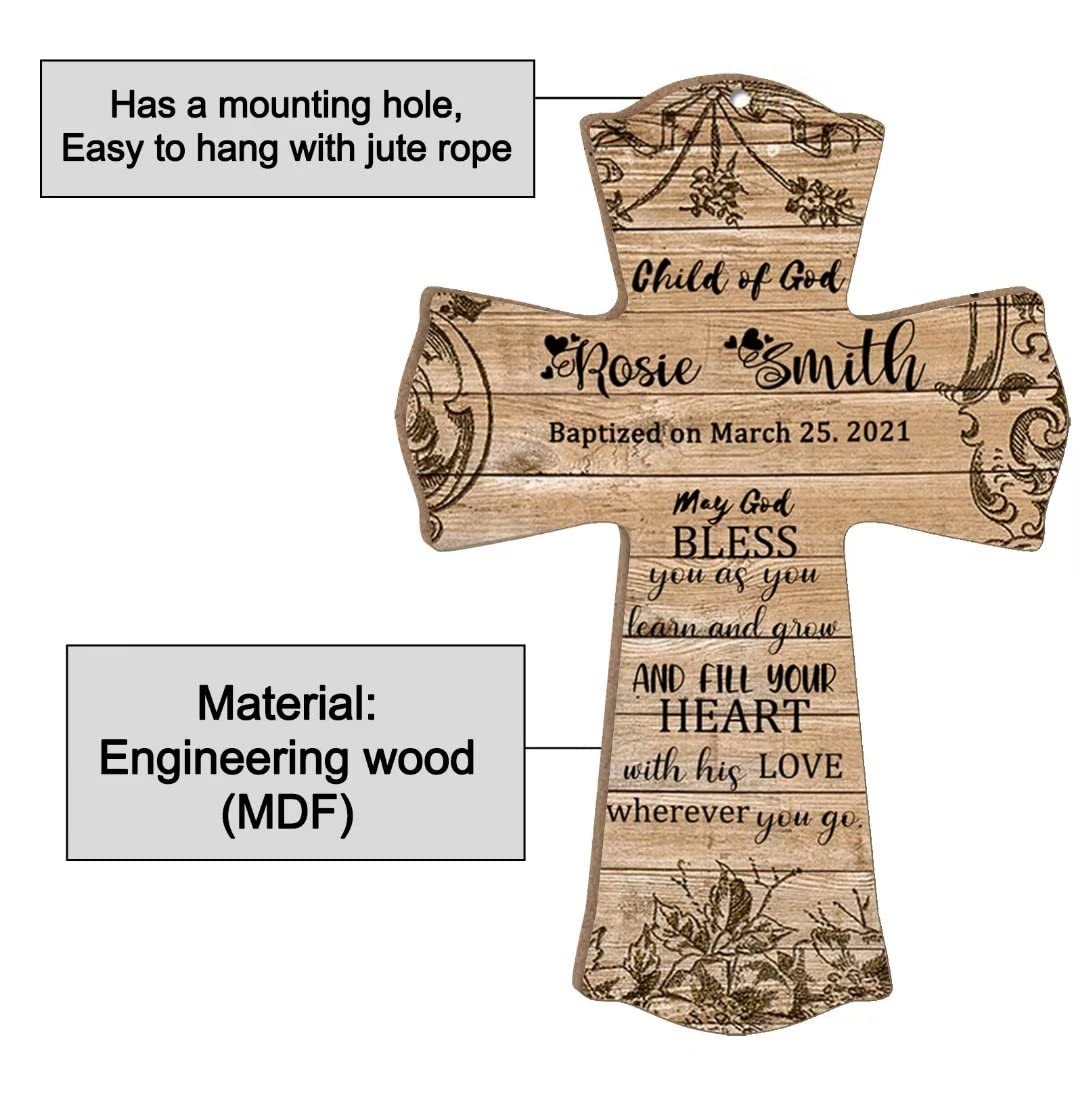 Snapklik.com : Rustic Wall Cross Hand Painted Flower Wood Cross Home ...