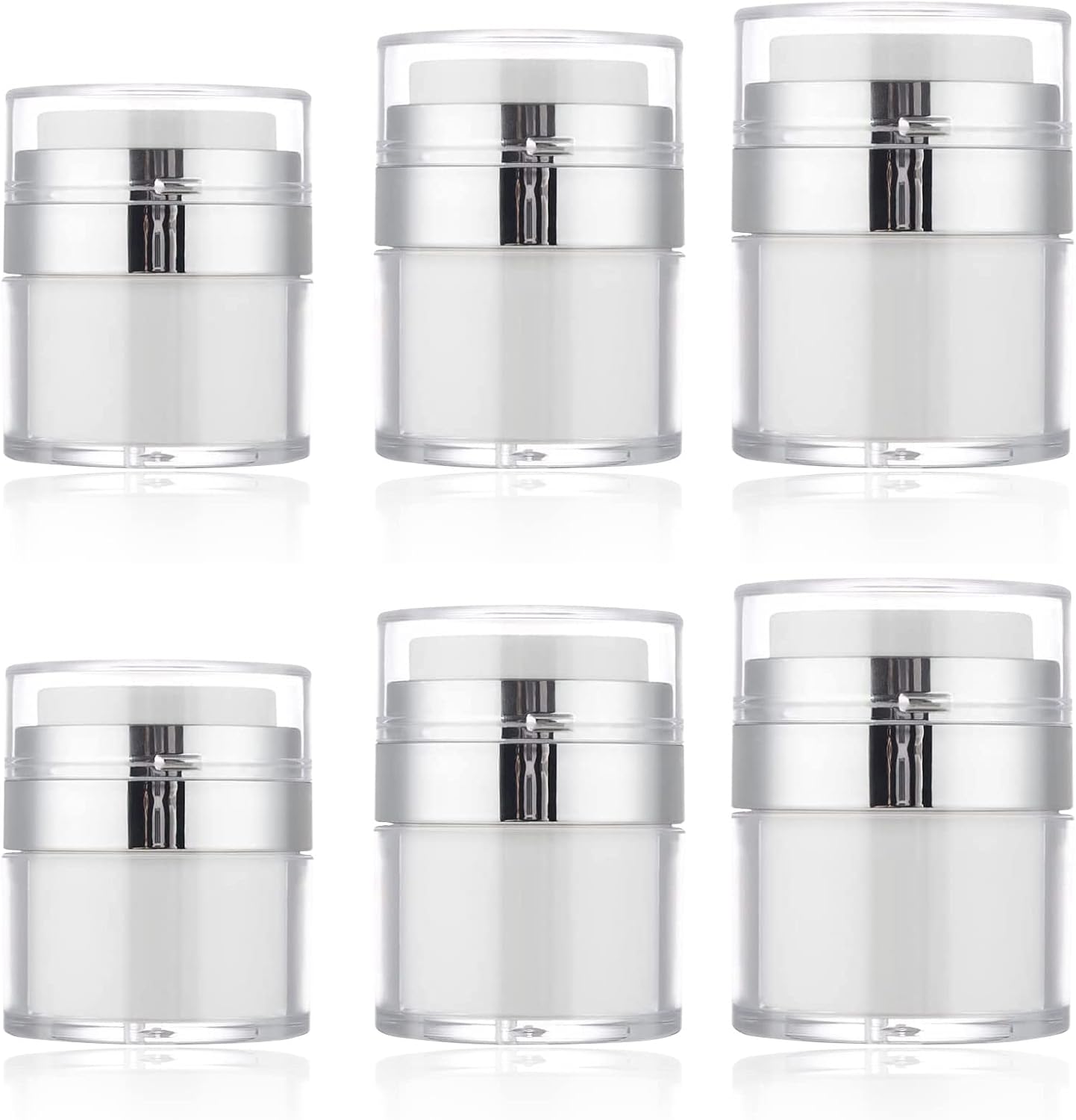 Amazon.com: Airless Pump Jar, 6PCS Cream Jar Vacuum Bottle Refillable ...