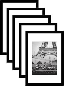 Americanflat 12x8 Photo Frame with Polished Plexi Cover - Set of 5 ...
