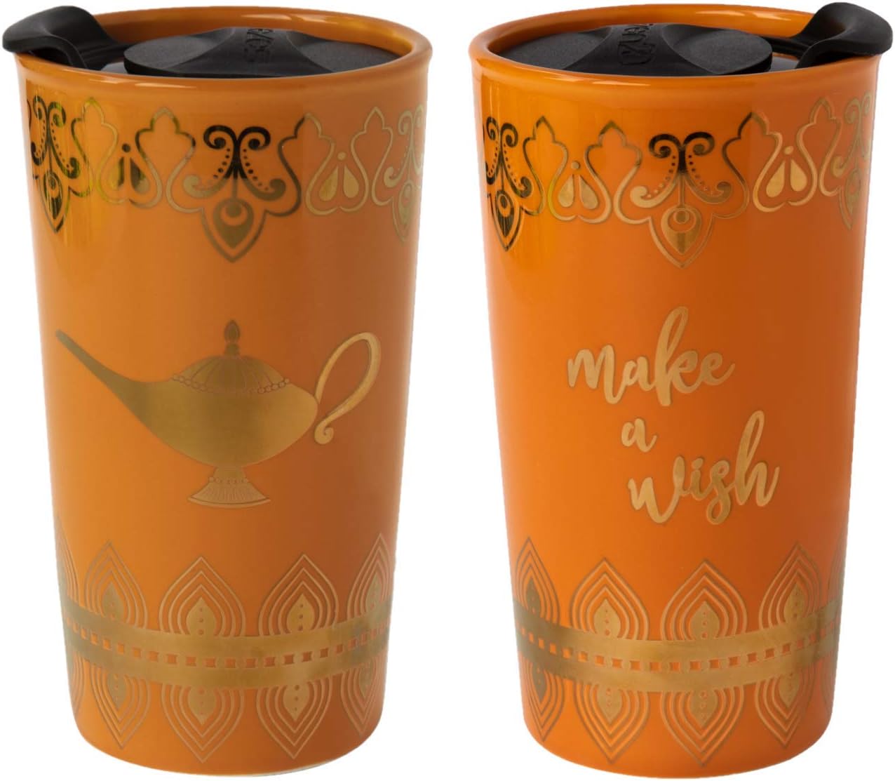 Amazon.com: Disney Aladdin MAKE A WISH Travel Coffee Mug, 16oz ...