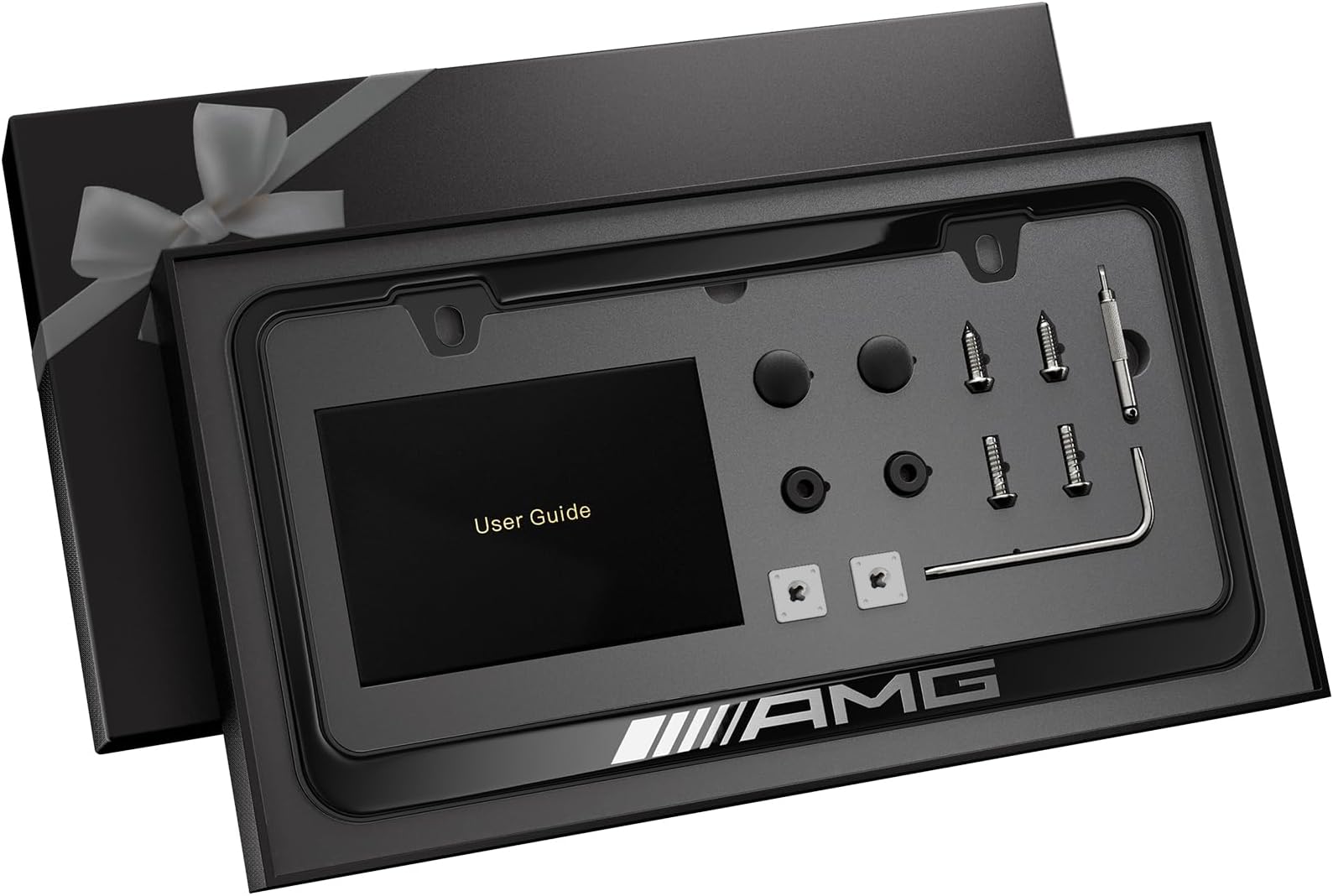 Amazon.com: Genuine Mercedes Benz AMG Stainless Steel w/ Carbon Fiber ...