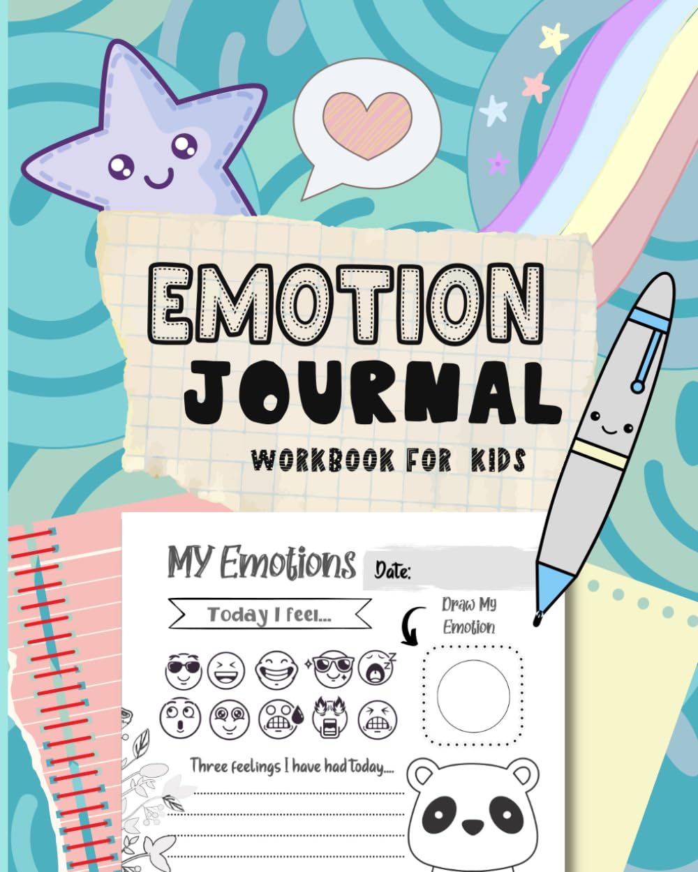 Emotion Journal Workbook For Kids: Help Kids To Express Feelings ...