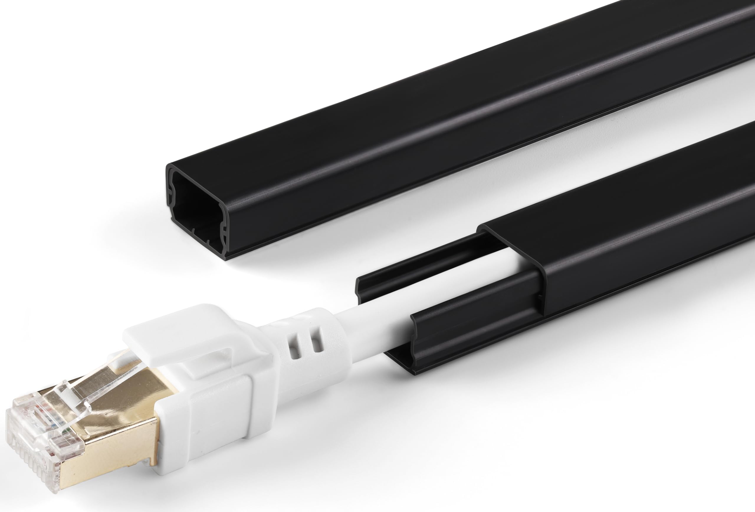 Amazon.com: 30" Long Matte Black Metal Cord Cover - 360 Lighting ...