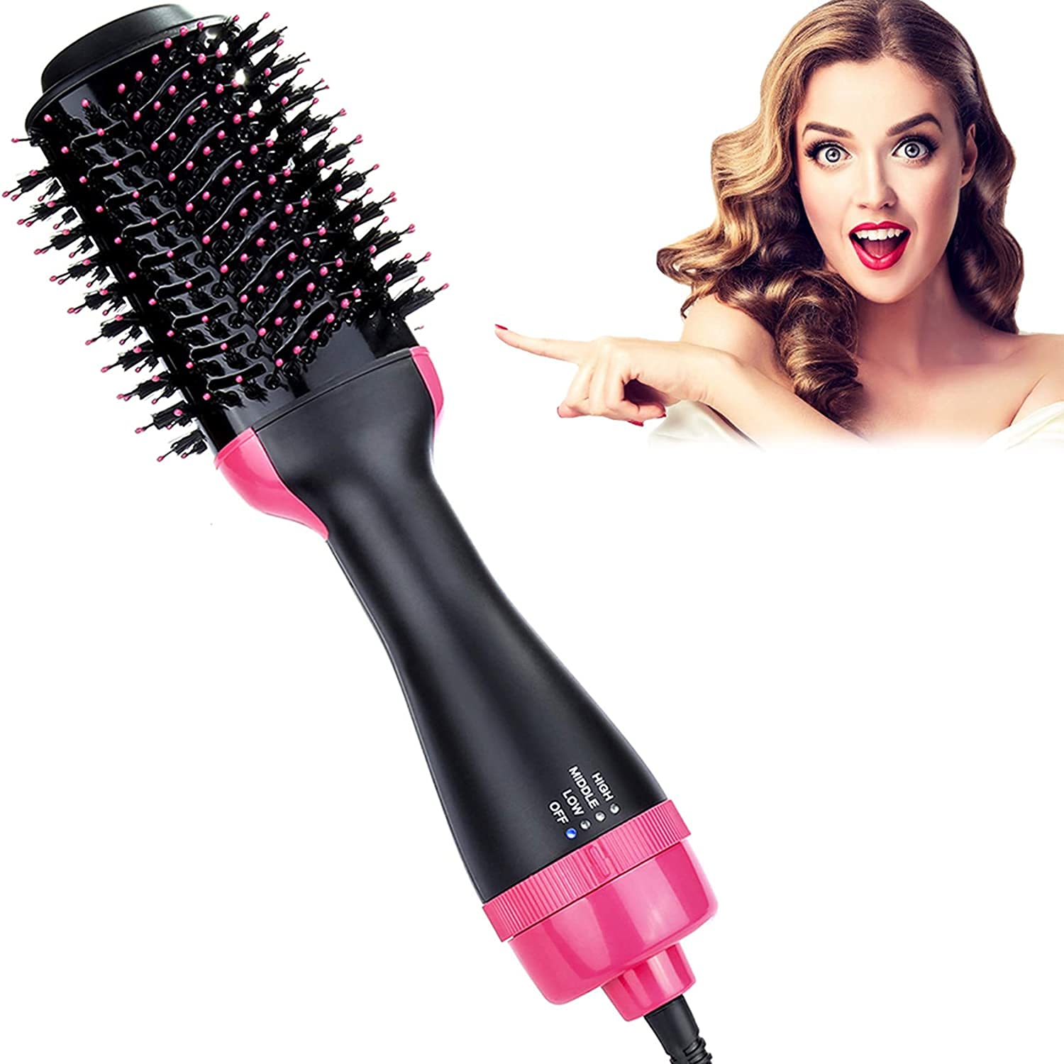 M2A One step hair dryer and volumizer, hot air brush,3 in 1 styling ...