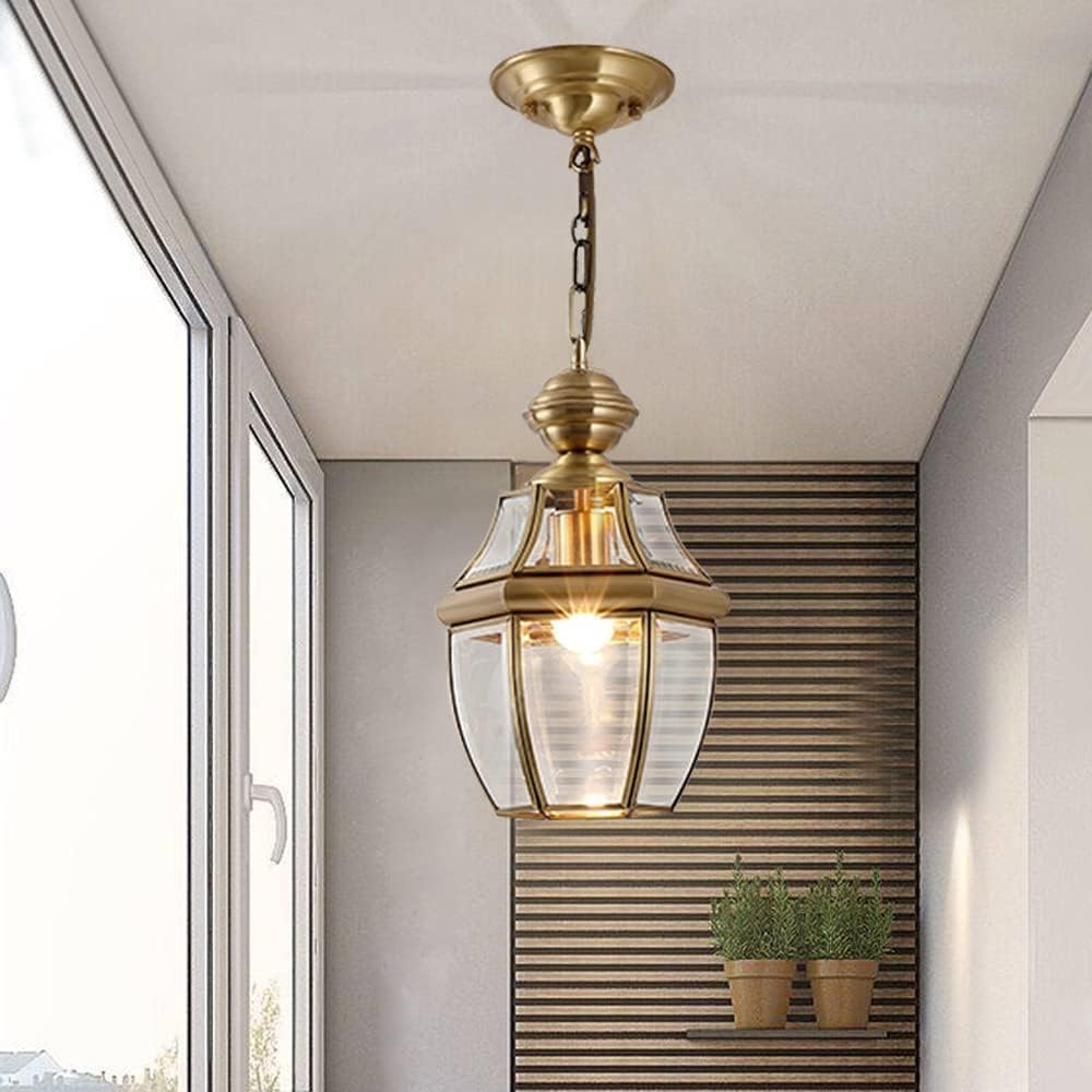 Outdoor Energy Efficient Ceiling Light Euro Style Retro Orange Pendant