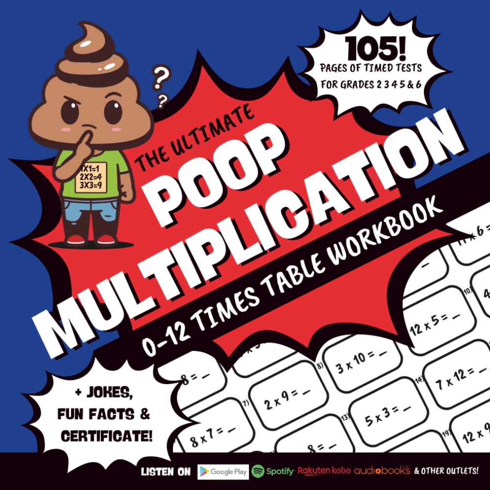 The Ultimate Poop Multiplication 0-12 Times Table Workbook: 105 Pages ...