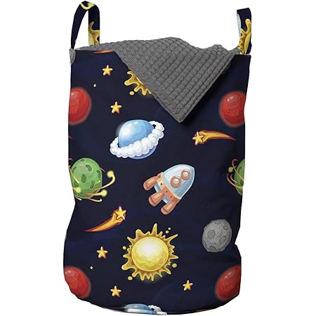 Amazon.com: Blueangle Cartoon Rockets Laundry Basket Clothes Hamper ...