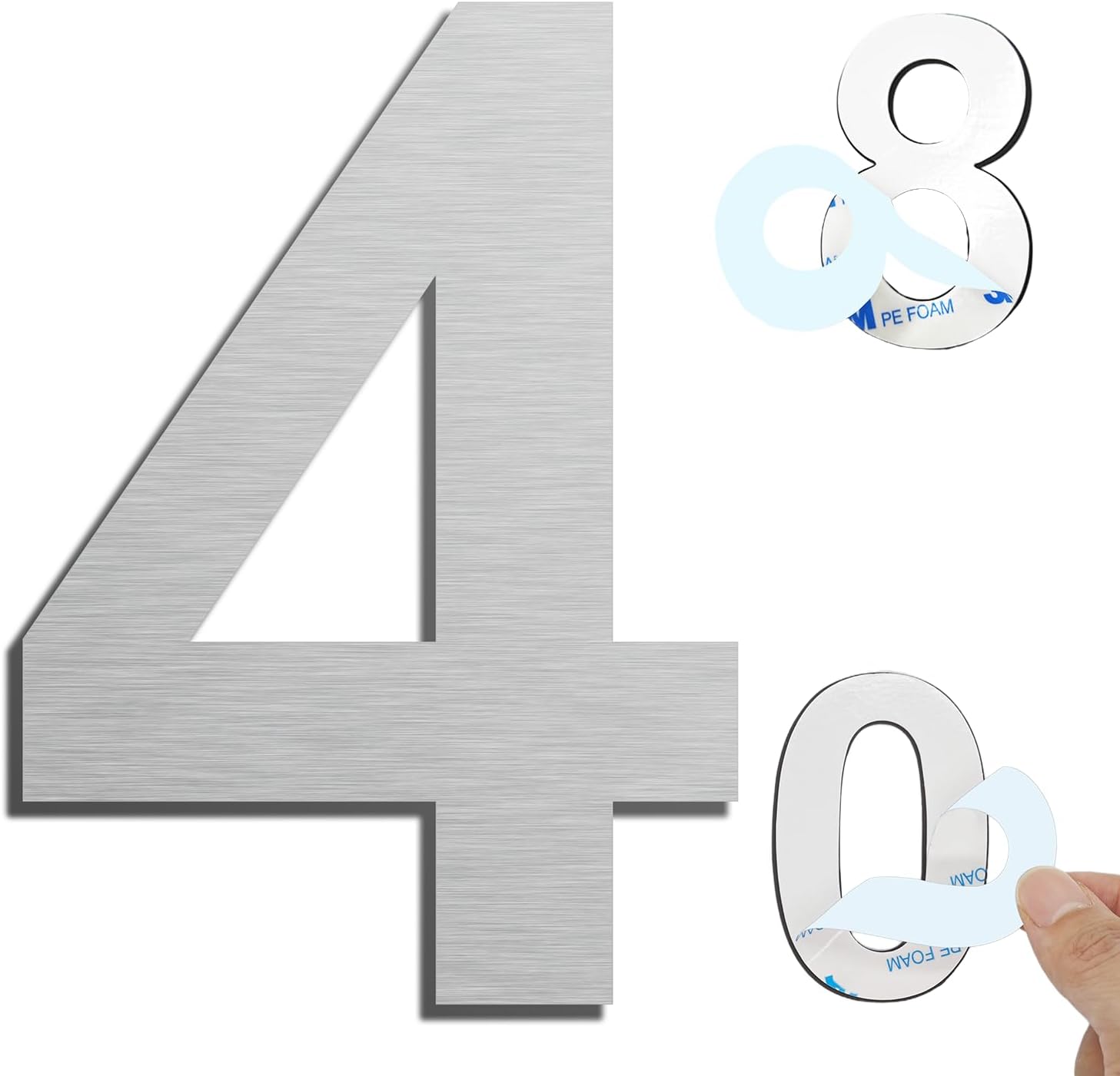 Ywonoby House Numbers - 3 Inch Self Adhesive Metal Stainless Steel Door ...